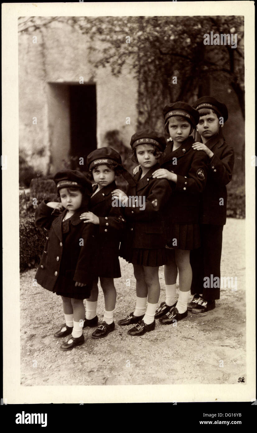 Ak Prinz Heinrich, Irmengard, Editha,Hilda,Gabrielle,Kronprinz ...