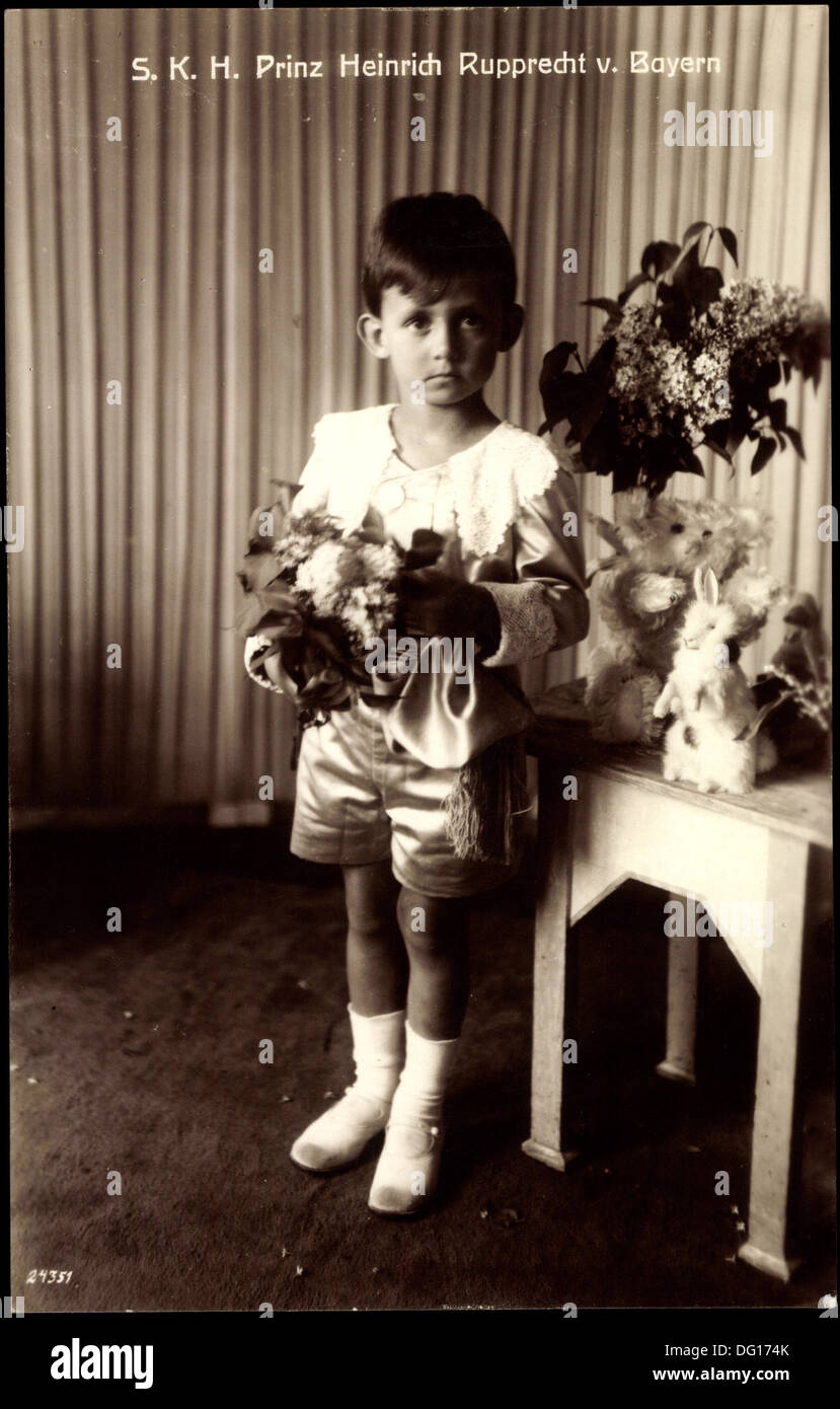 Ak S.K.H. Prinz Heinrich Rupprecht von Bayern, Blumen Stock Photo - Alamy