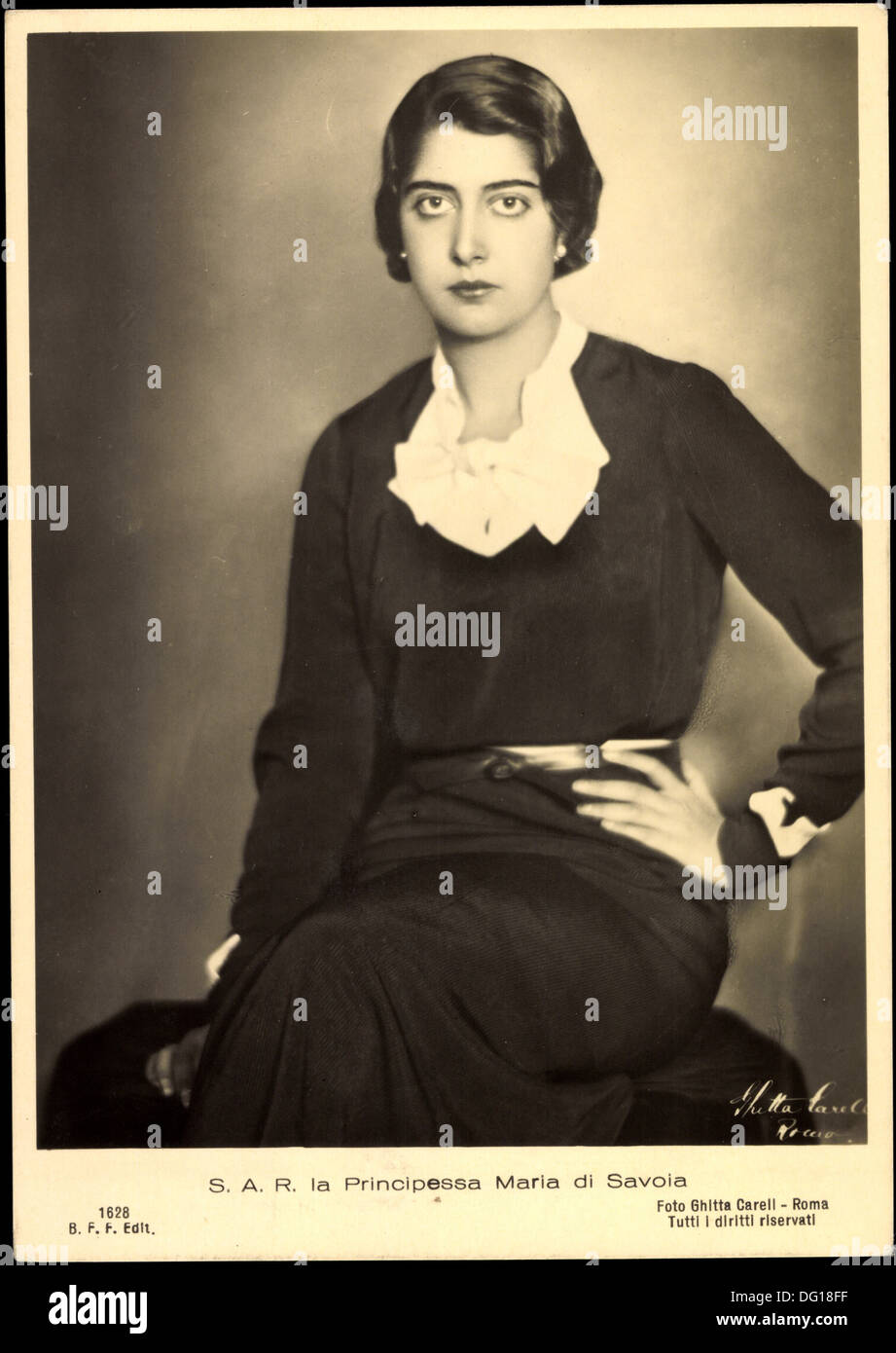 Ak S.A.R. la Principessa Maria di Savoia Stock Photo - Alamy