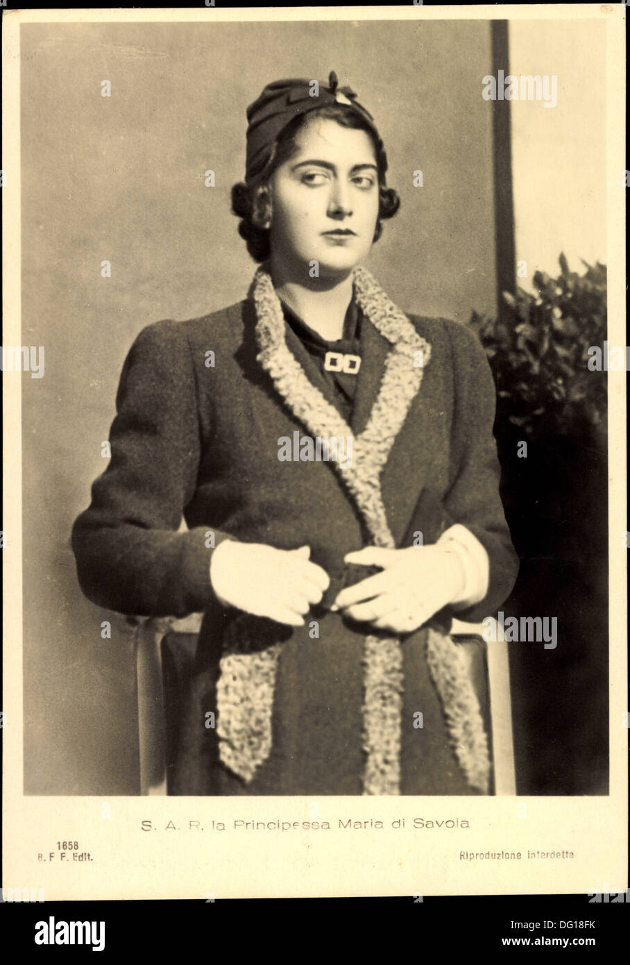 Ak S.A.R. la Principessa Maria di Savoia Stock Photo - Alamy