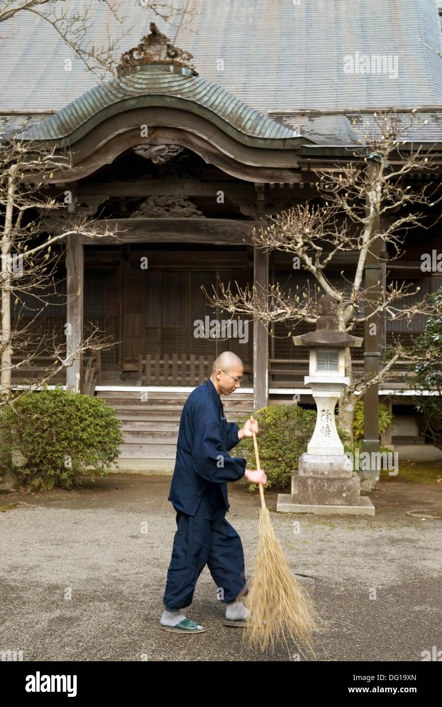 monk at Henjoko monastry,Koya-san, located in the mountain, this ...
