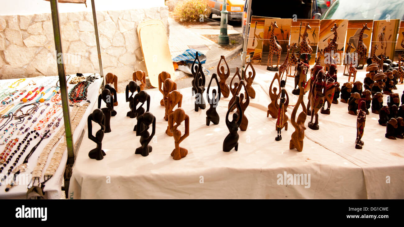 Stall at African goods market stall Stock Photo - Alamy