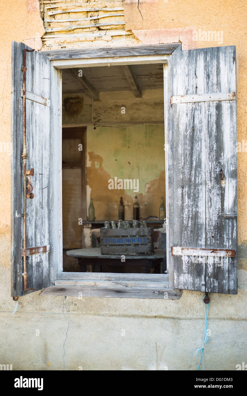 A view through a window into an old French farmhouse Stock Photo - Alamy