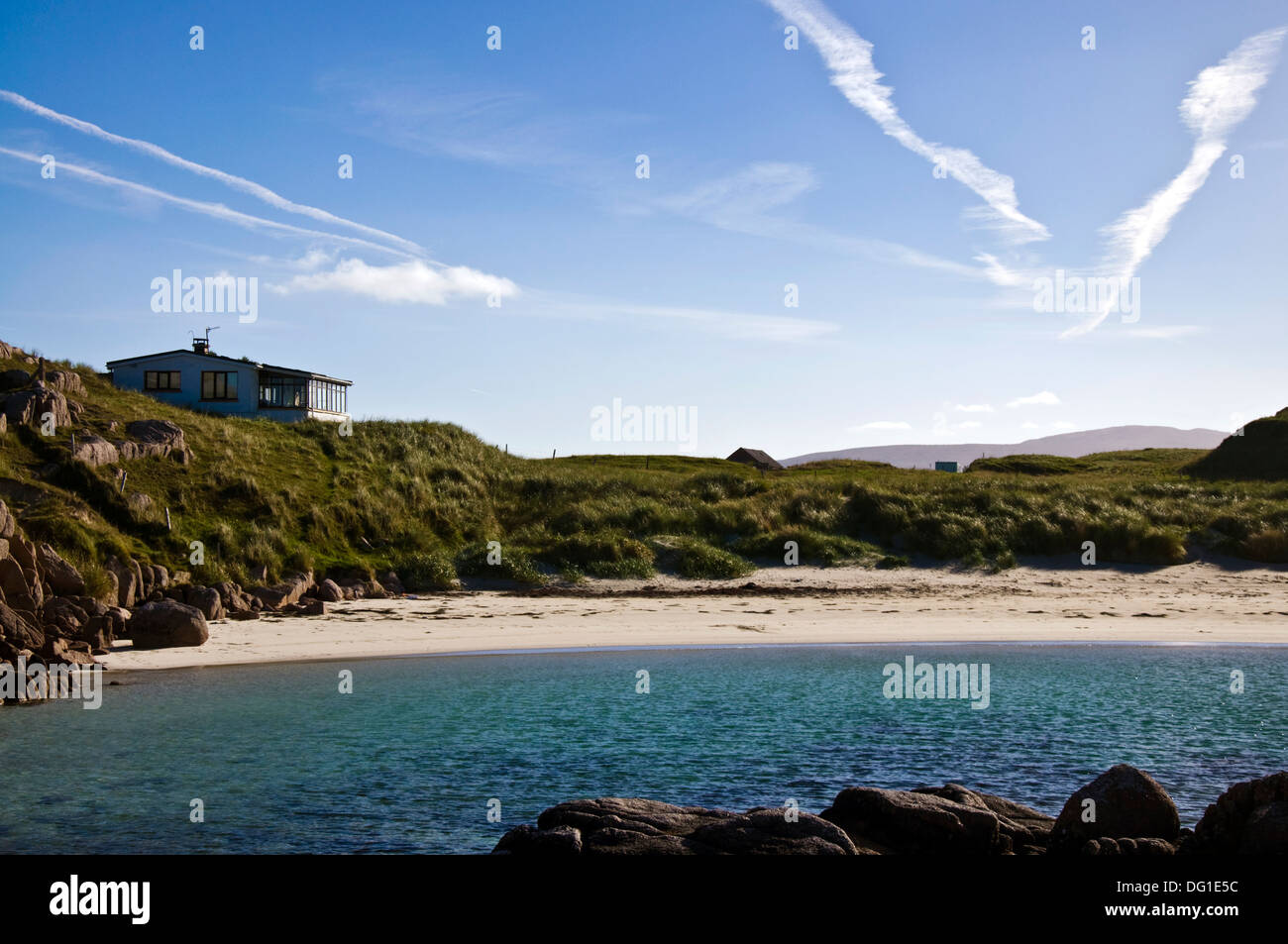 House on the beach at Carrickfinn Kincasslagh County Donegal Ireland ...