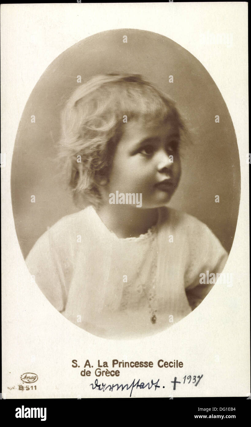 Princess cecile of greece hi-res stock photography and images - Alamy