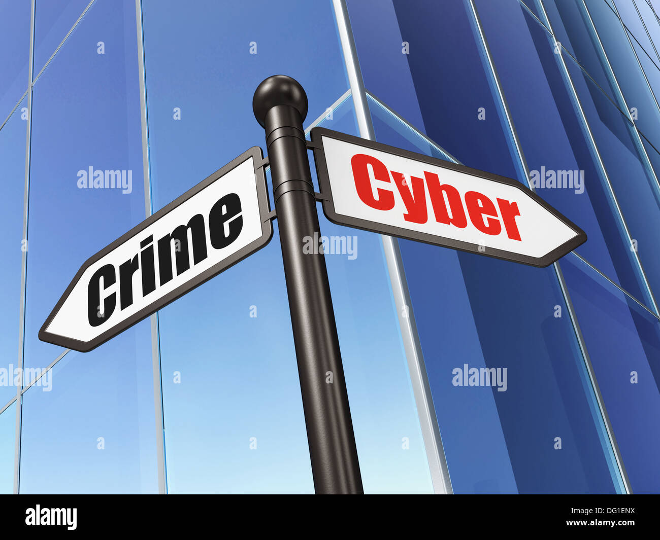 Security concept: Cyber Crime on Building background Stock Photo - Alamy