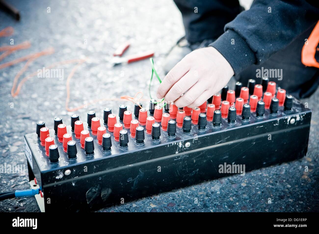 Preparing fireworks hi-res stock photography and images - Alamy