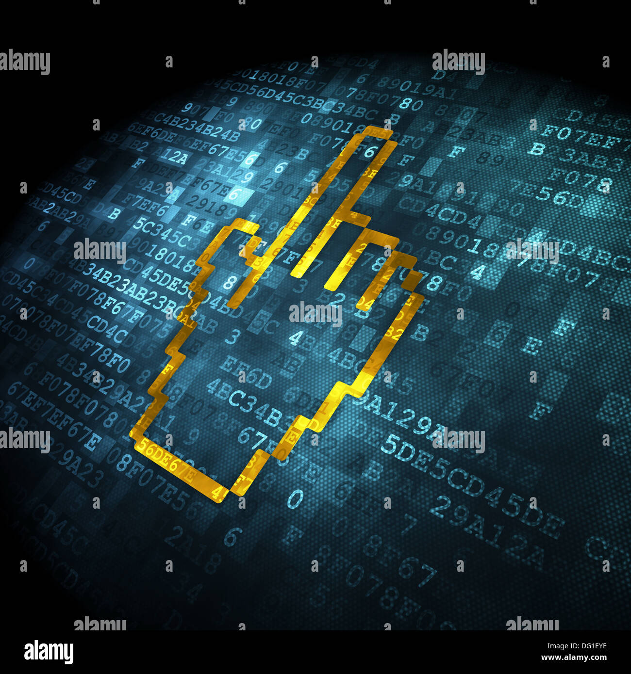 Web development concept: Mouse Cursor on digital background Stock Photo - Alamy