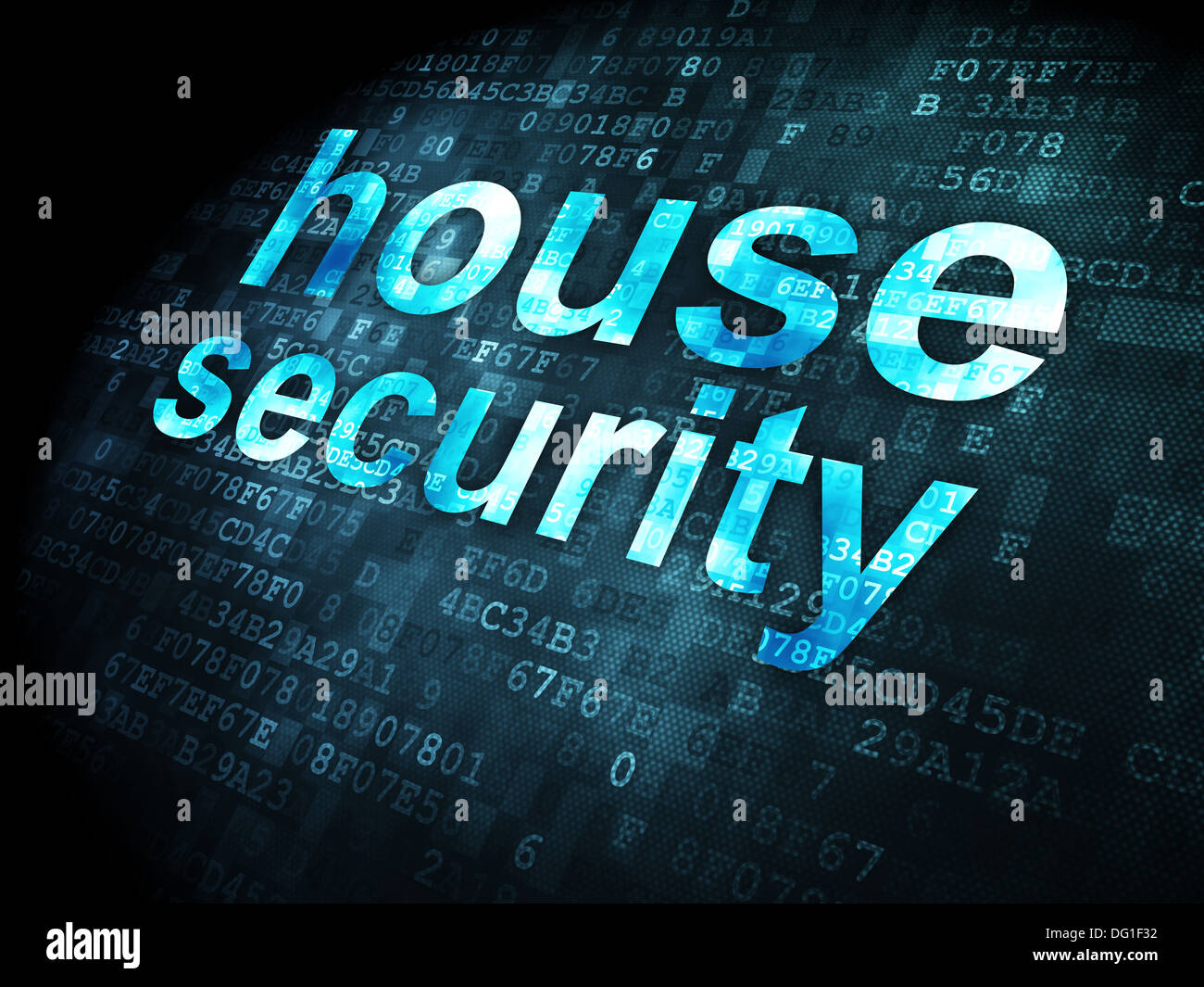 Privacy concept: House Security on digital background Stock Photo - Alamy