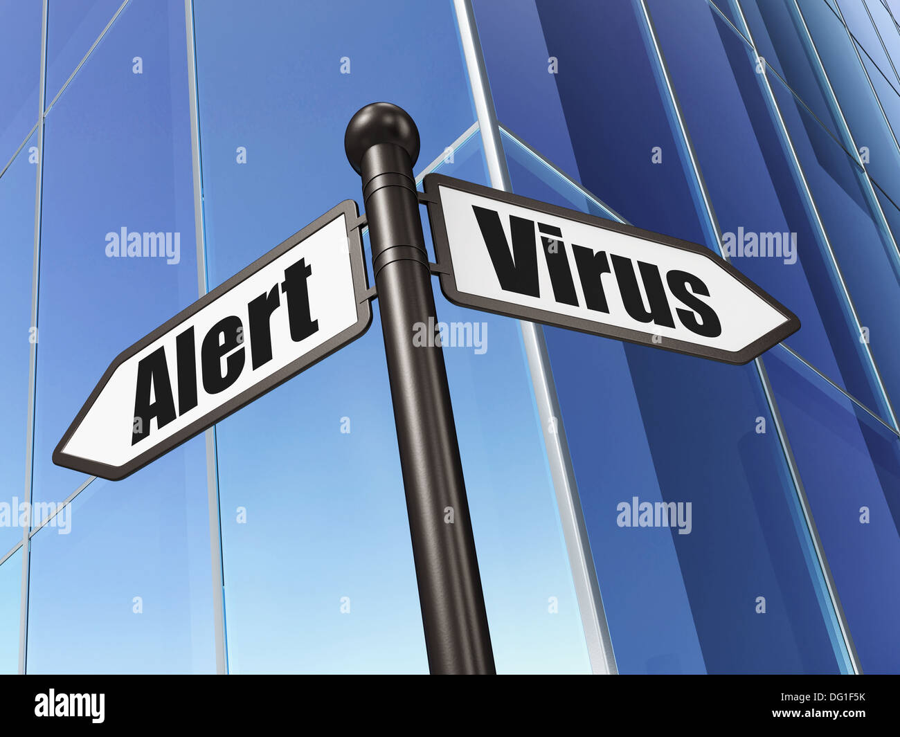 Safety concept: Virus Alert on Building background Stock Photo - Alamy
