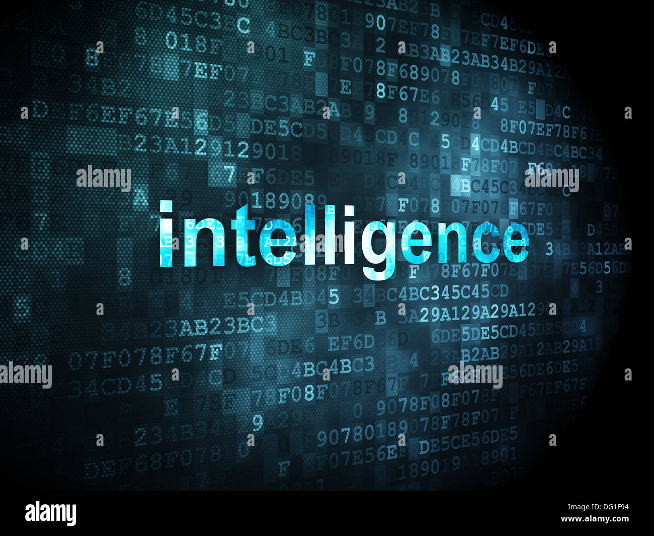Education concept: Intelligence on digital background Stock Photo - Alamy