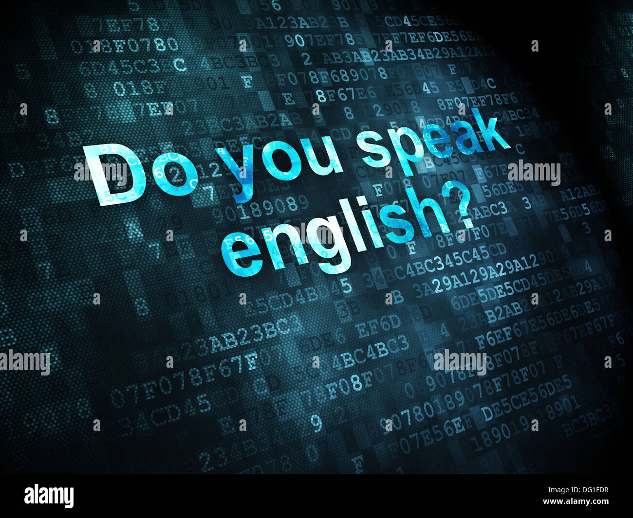 Education concept: Do you speak English? on digital background Stock ...