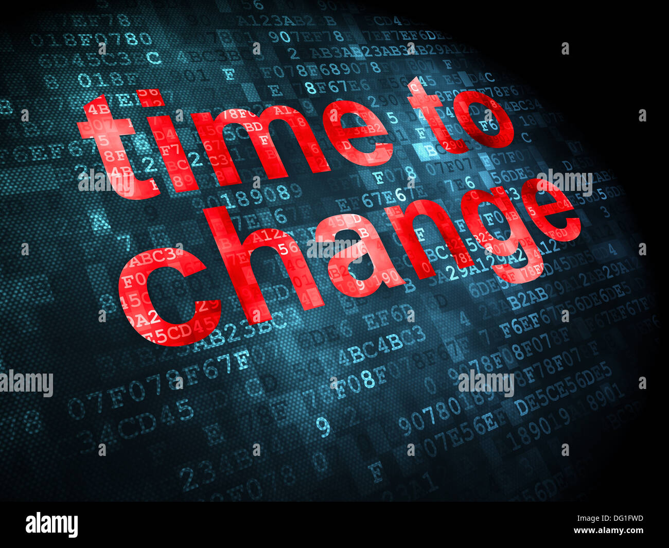 Timeline concept: Time to Change on digital background Stock Photo - Alamy