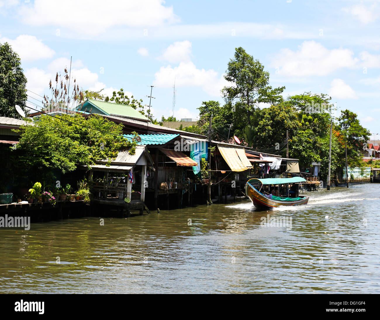 Riverside residential in Thailand Stock Photo - Alamy