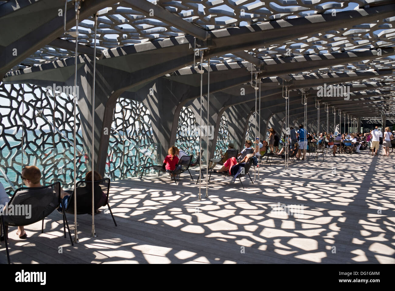 On the roof of the MUCEM, museum of European and Mediterranean ...