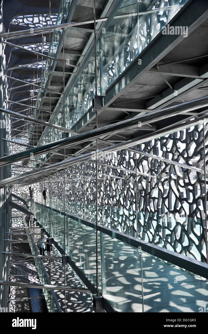 Inside the MUCEM, museum of European and Mediterranean Civilisations ...