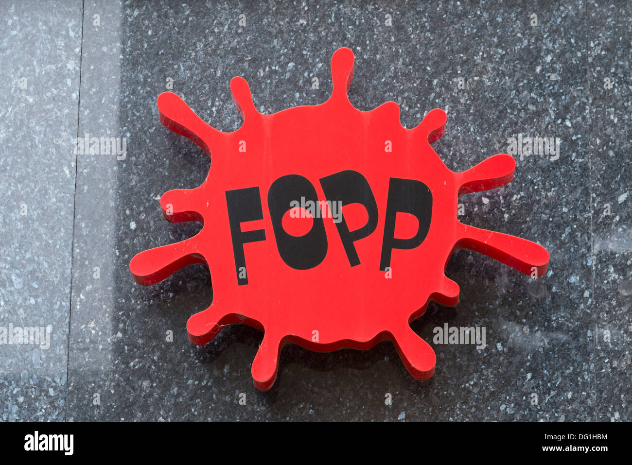 The FOPP independent music store logo Stock Photo - Alamy
