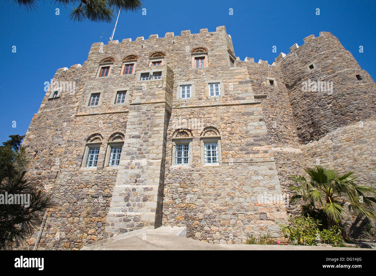 europe, greece, dodecanese, patmos island, chora, monastery of saint ...