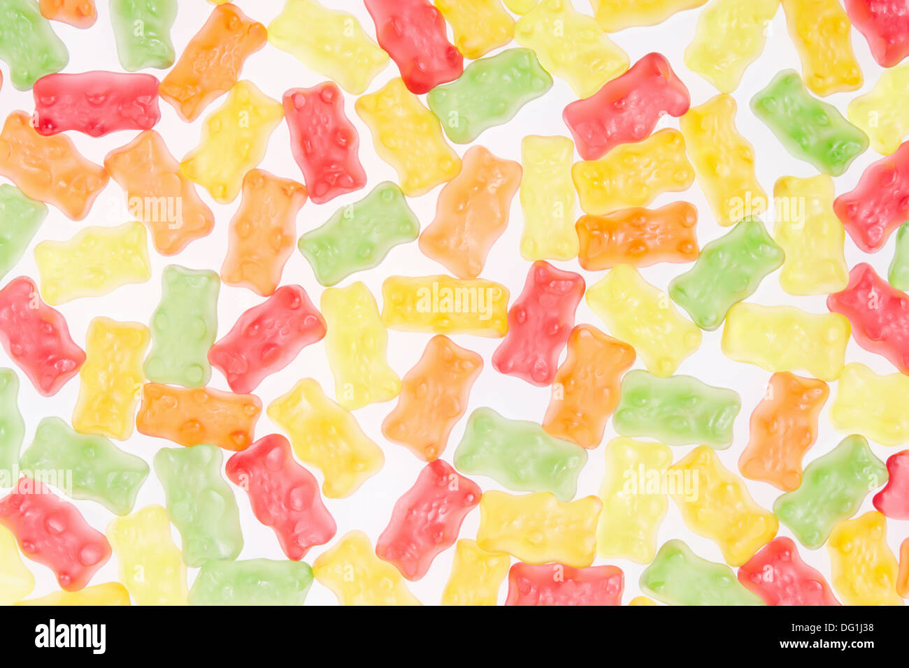 Gummy bears candies colorful texture background Stock Photo - Alamy