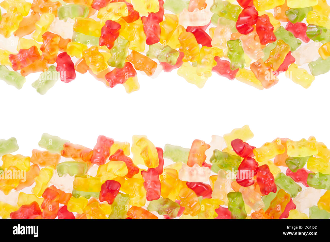 Gummy bears candies border Stock Photo - Alamy