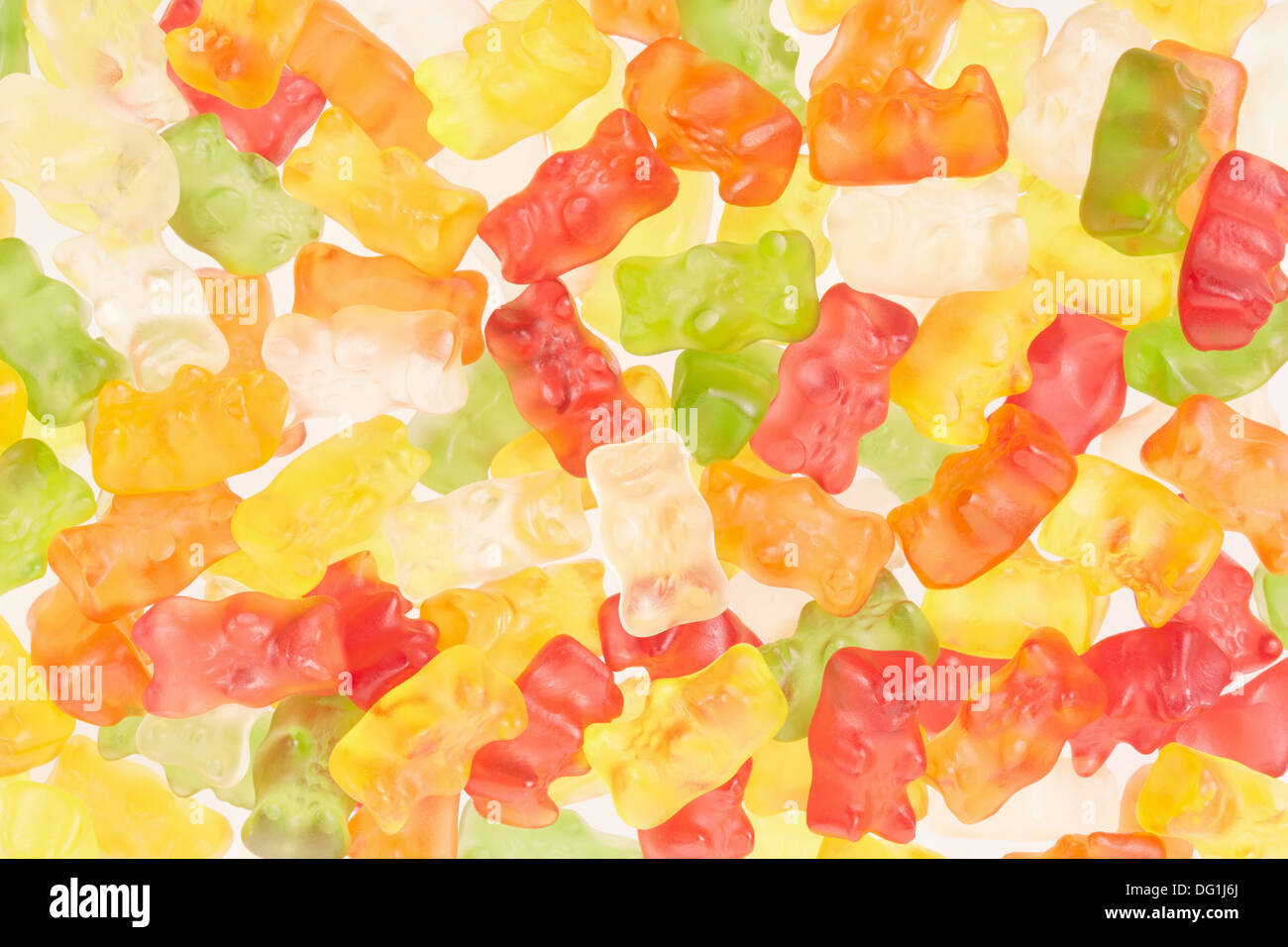 Gummy bears candies colorful texture background Stock Photo - Alamy
