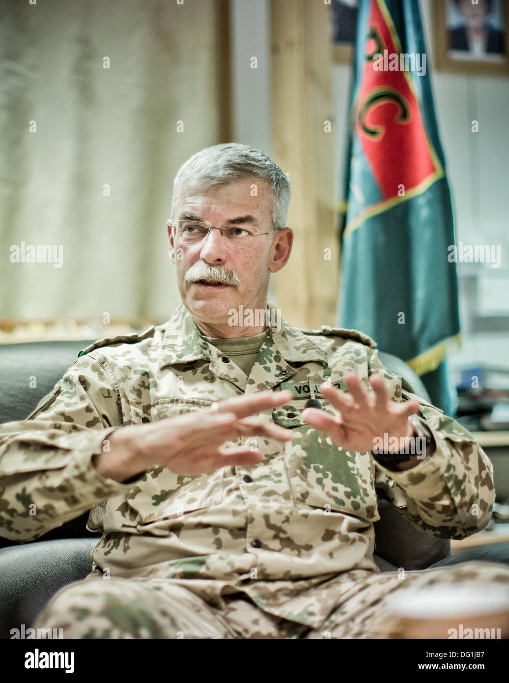 The commander of the international forces in Afghanistan, Major General ...