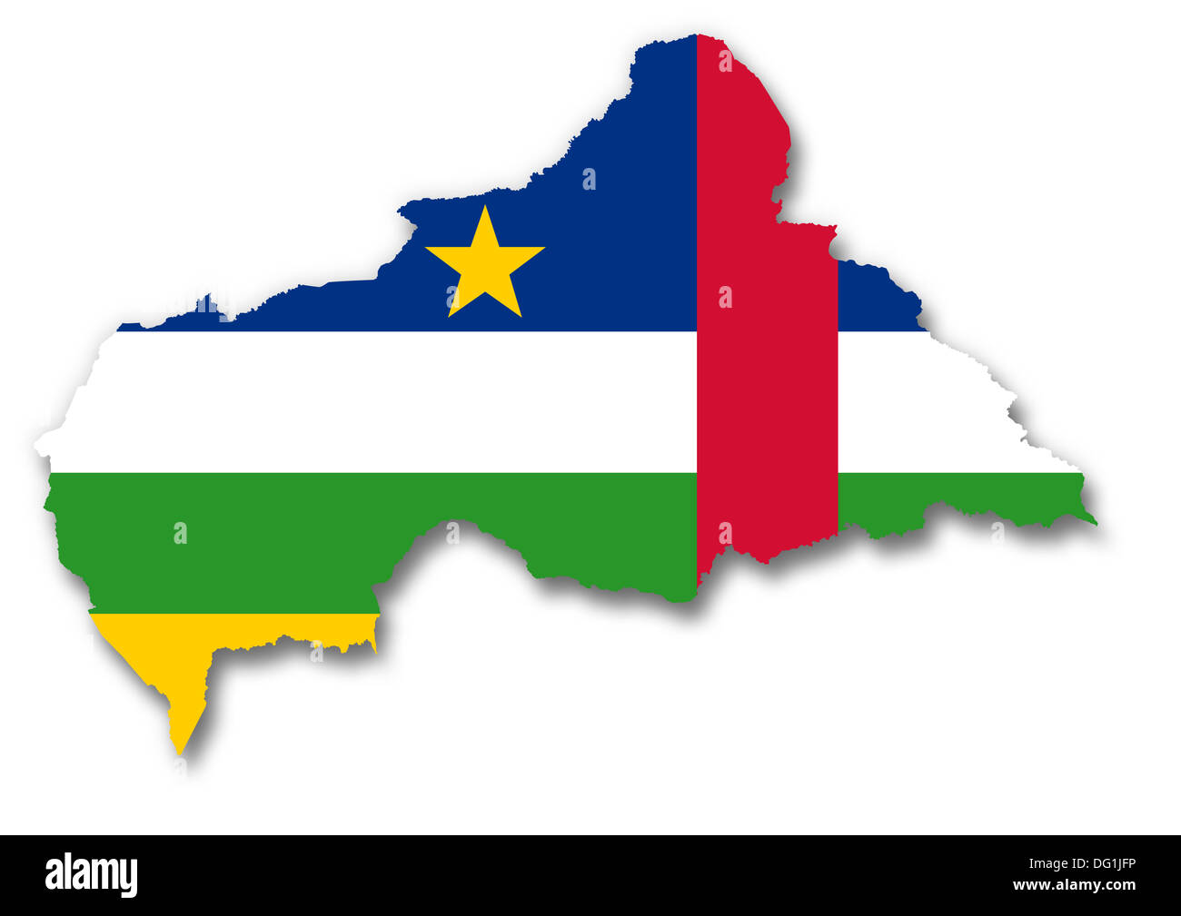 Map and flag of Central African Republic Stock Photo - Alamy