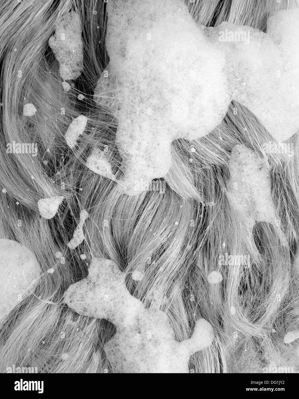 Hair Swirl Textures - Foam on dry hair Stock Photo - Alamy