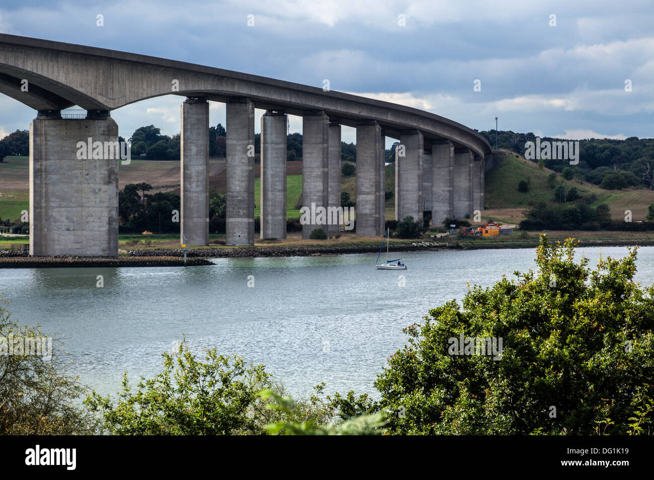 Orwell Bridge Carrying A14 Across River Orwell Stock Photo - Alamy
