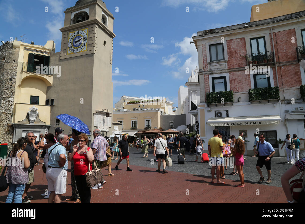 town square on Capri in the Campania region of Italy Stock Photo - Alamy