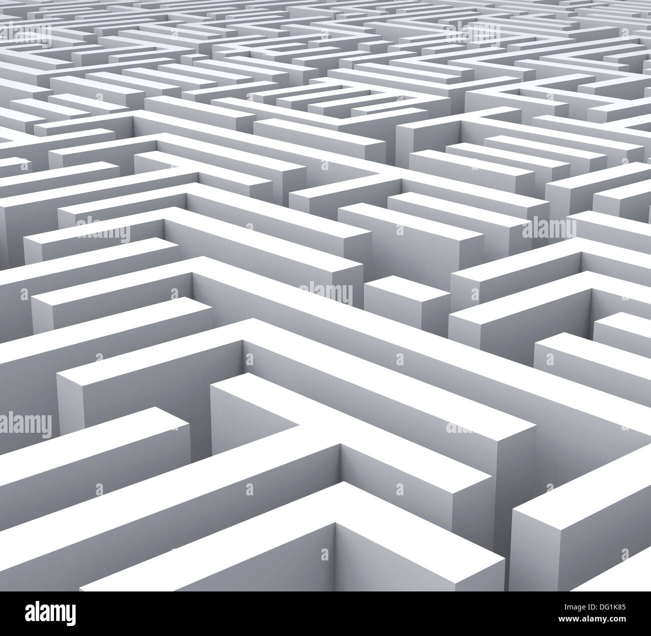 Maze Shows Problem Confusing Puzzling Or Complexity Stock Photo - Alamy