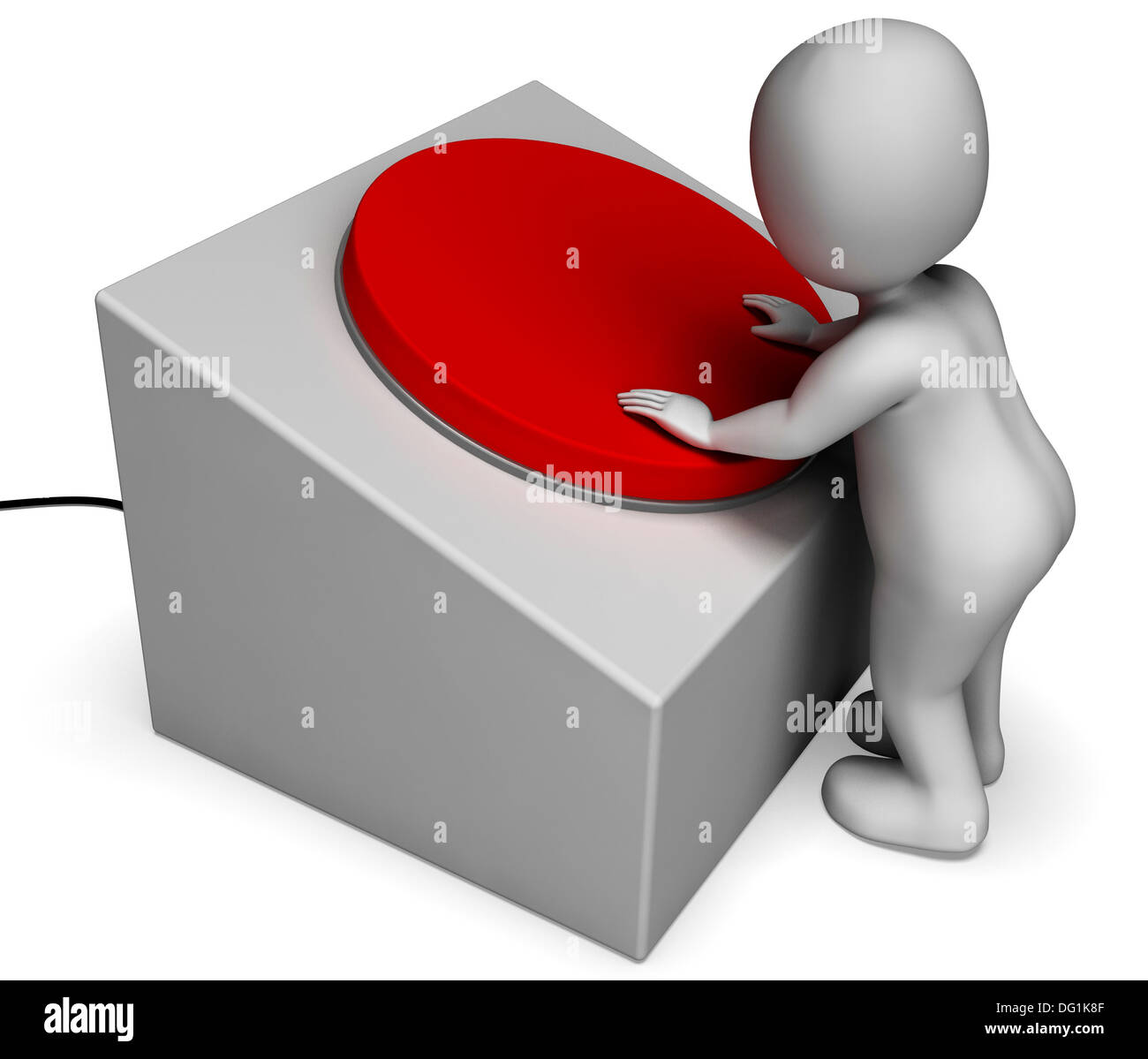 Pushing red emergency stop switch hi-res stock photography and images ...