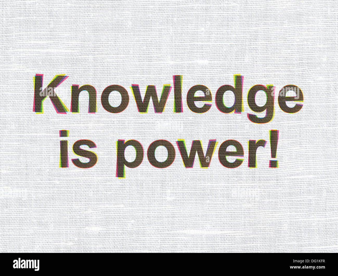 Education concept: Knowledge Is power! on fabric texture backgro Stock ...