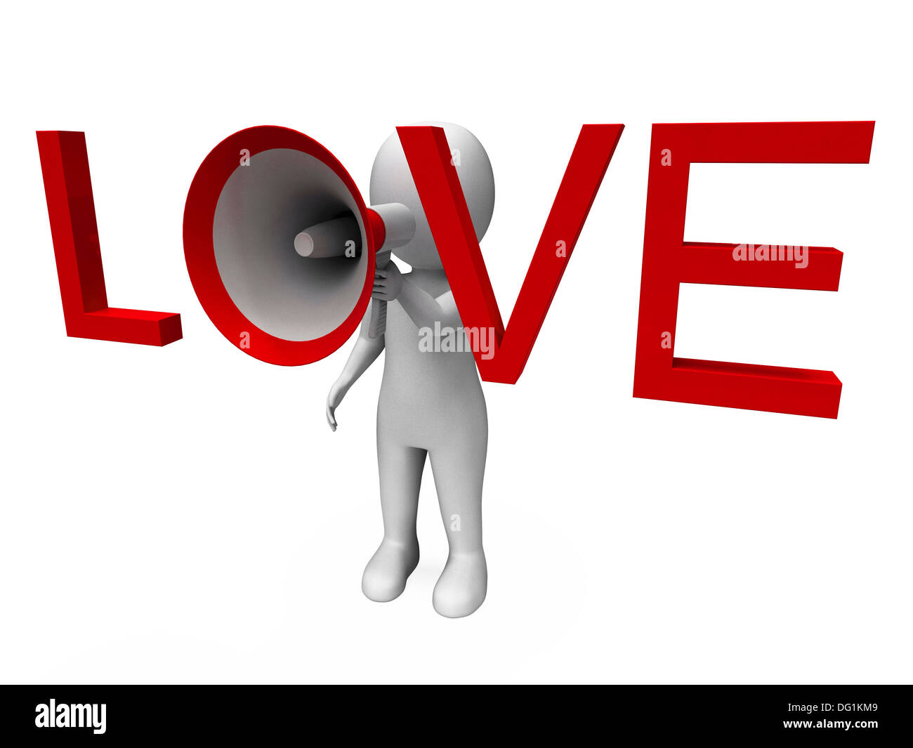 Love 3d Character Showing Romance Loving And Feelings Stock Photo - Alamy