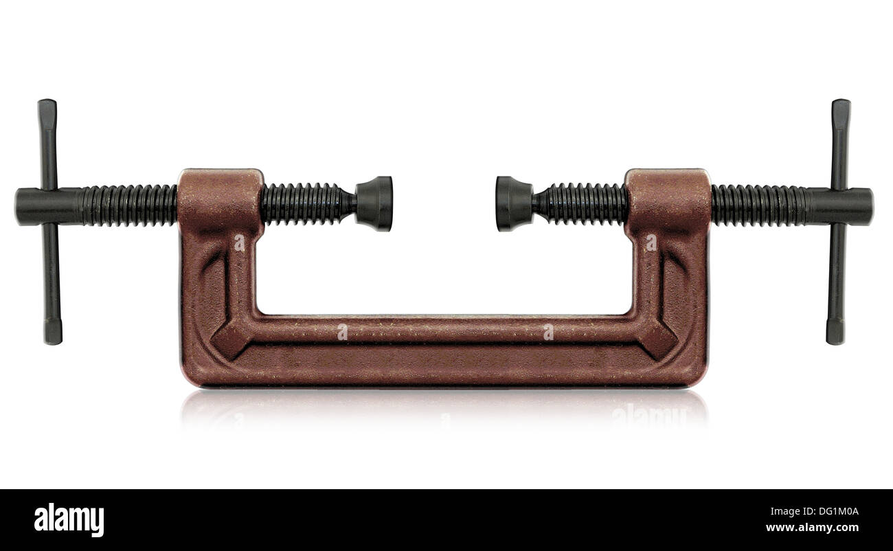 horizontal hand vise c-clamp for industrial use. (with clipping work ...