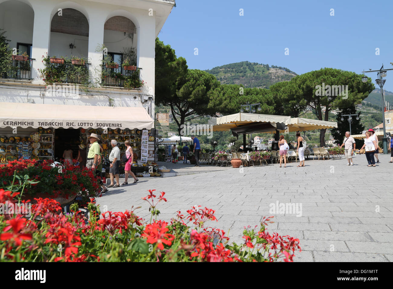 town square of Ravello, Salerno, Italy Stock Photo - Alamy