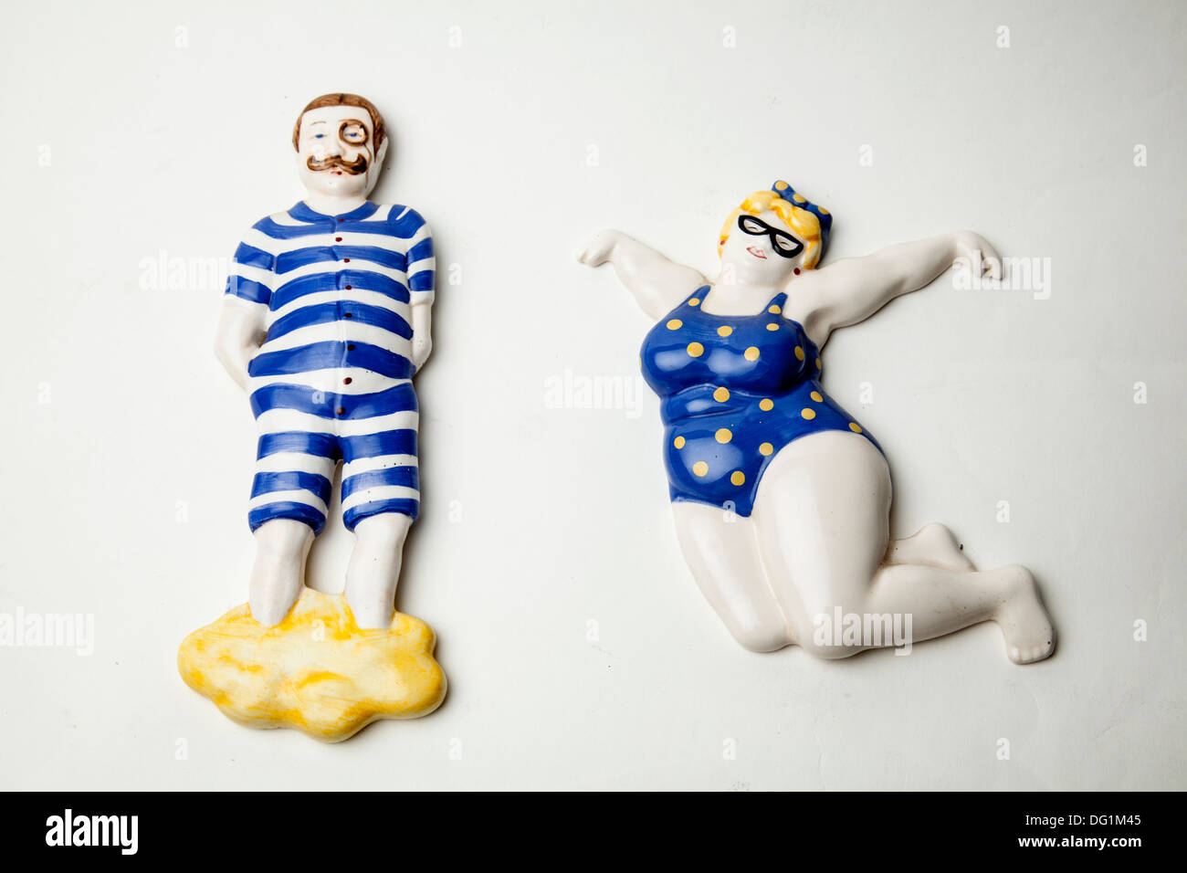 Pottery swimmer figures Stock Photo - Alamy