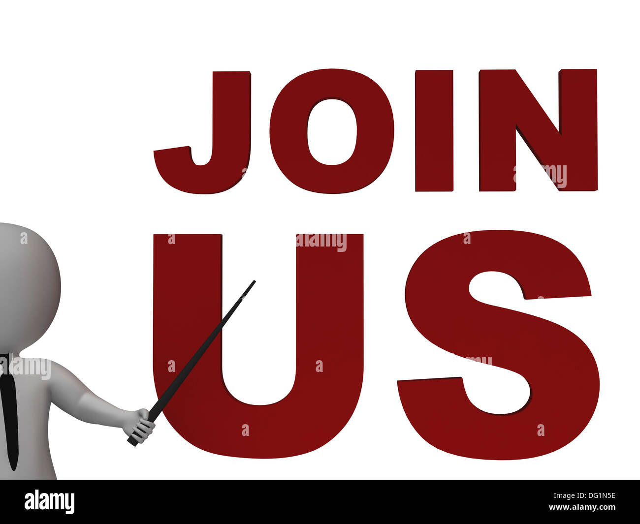 Join Us Sign Showing Register Or Subscribe As Member Stock Photo - Alamy