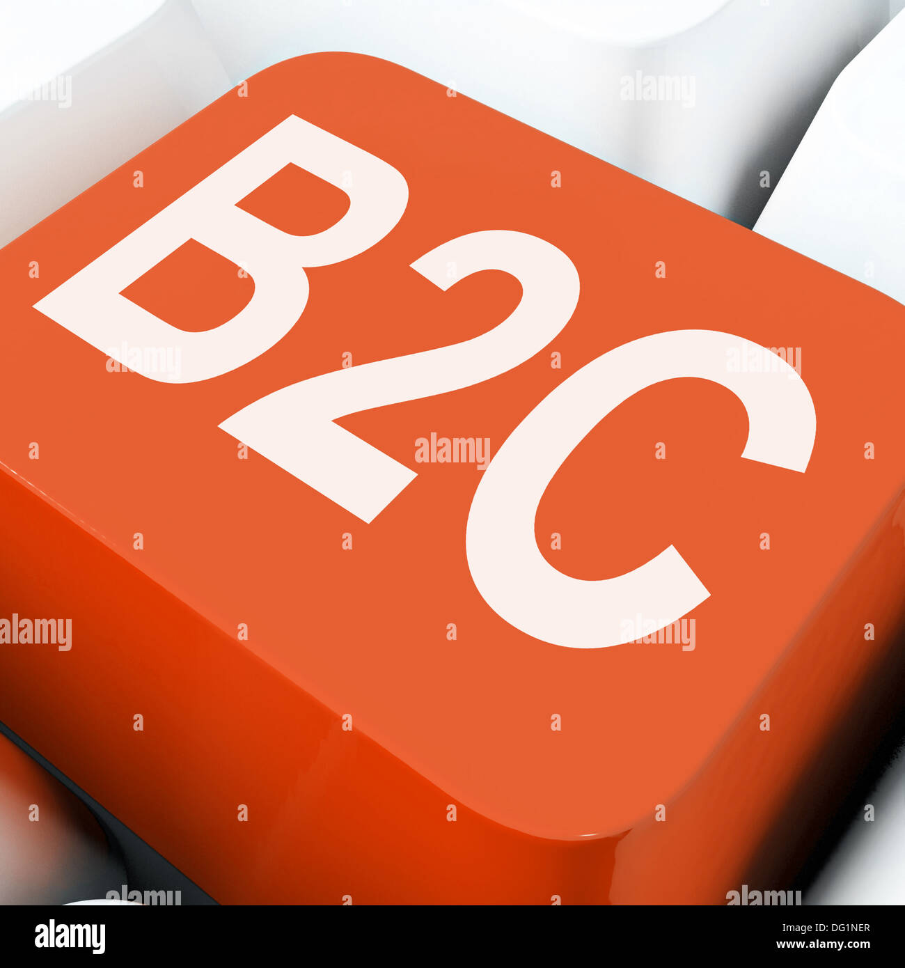 B2c Key On Keyboard Showing Business To Consumer Buy Or Sell Stock ...