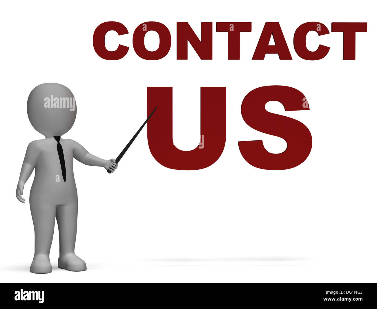 Contact Us Sign Means Helpdesk Or Customer Services Stock Photo - Alamy