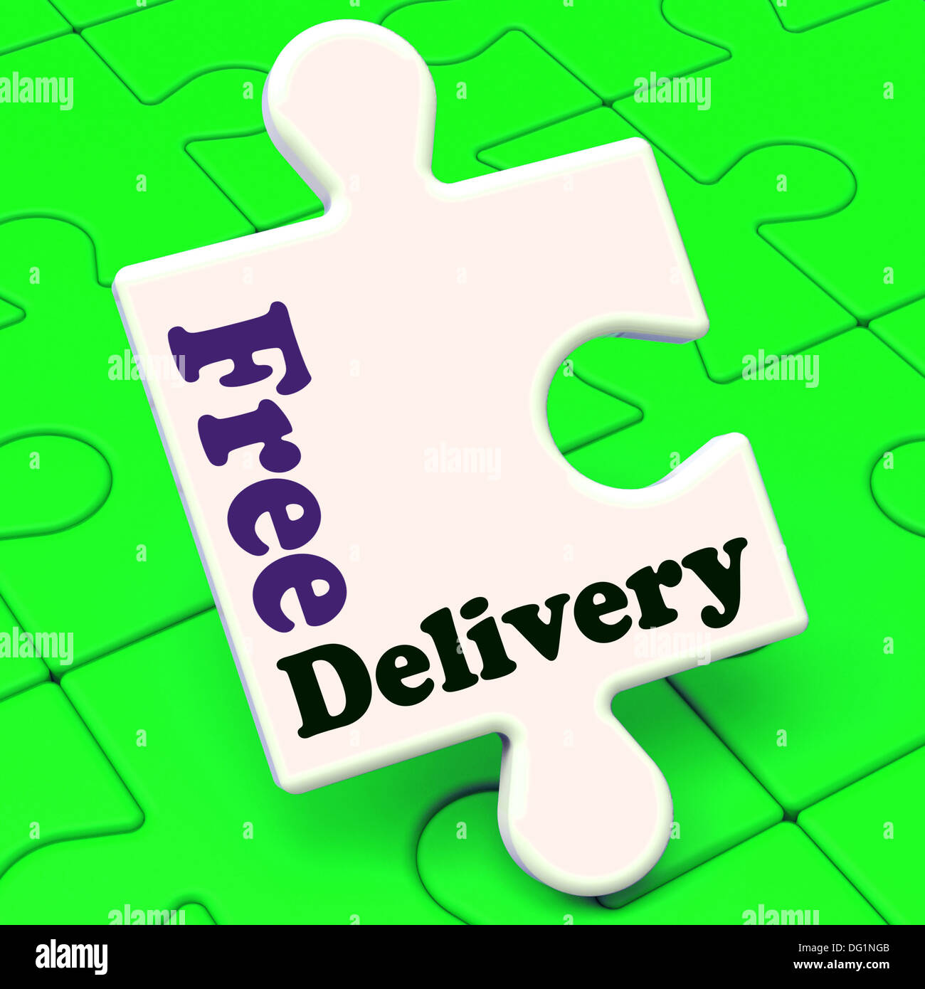 Free Delivery Puzzle Showing No Charge Or Gratis To Deliver Stock Photo ...