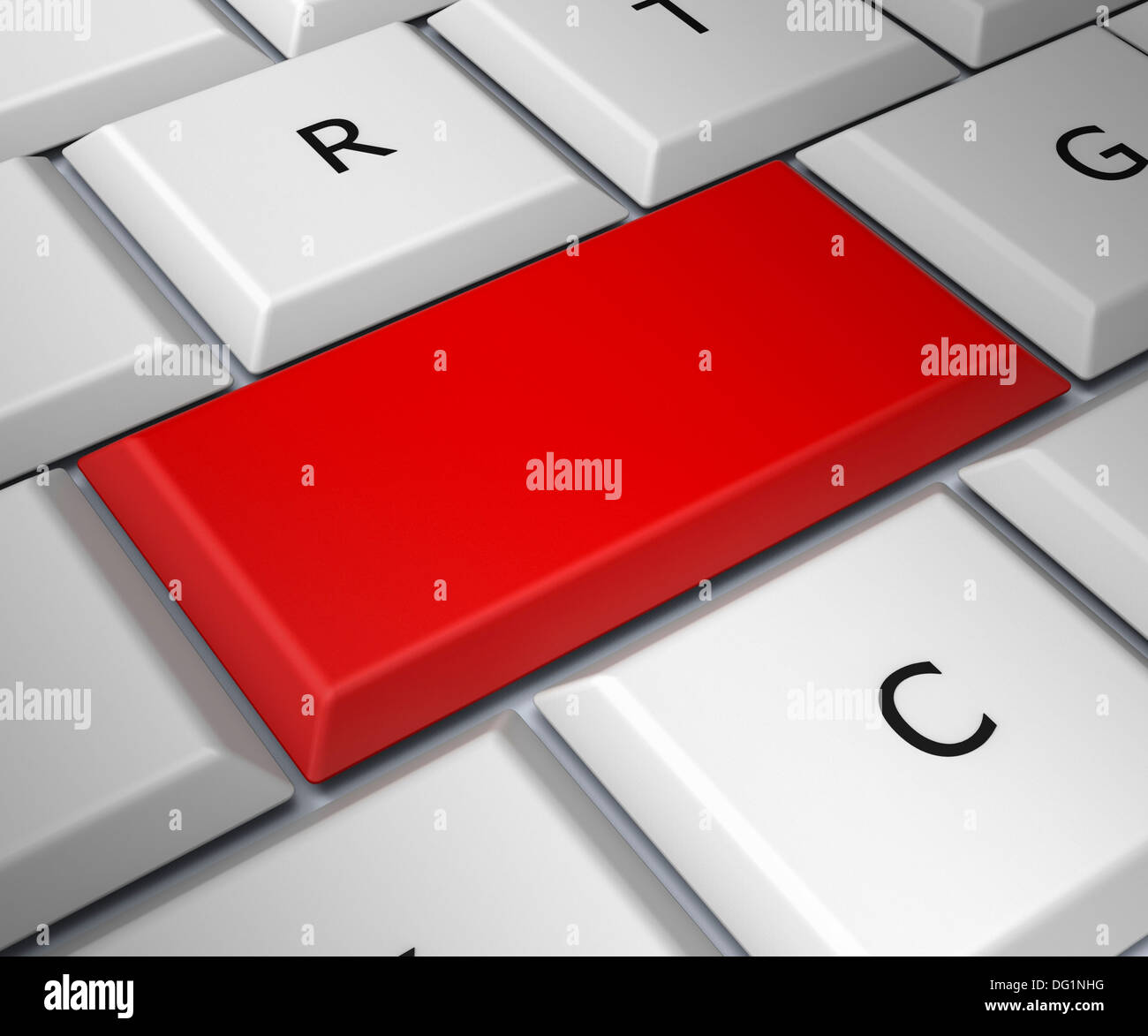 Blank Computer Keyboard Key Showing Red Empty Copyspace Online Stock ...