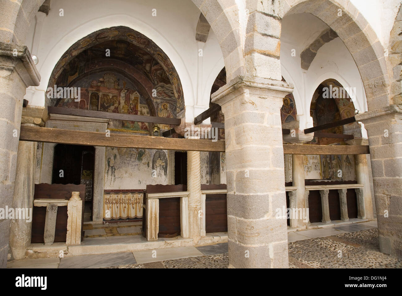 europe, greece, dodecanese, patmos island, chora, monastery of saint ...