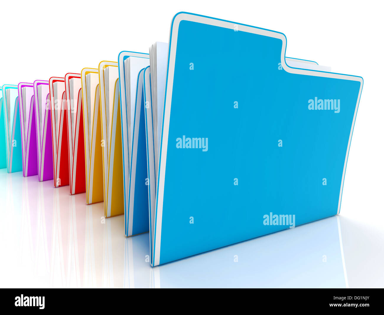Folders Showing Organizing Documents Filing And Reports Stock Photo - Alamy