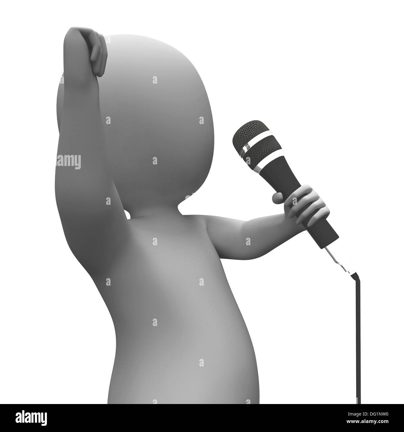 Entertainer Singing Showing Music Or Concert Performance Stock Photo ...