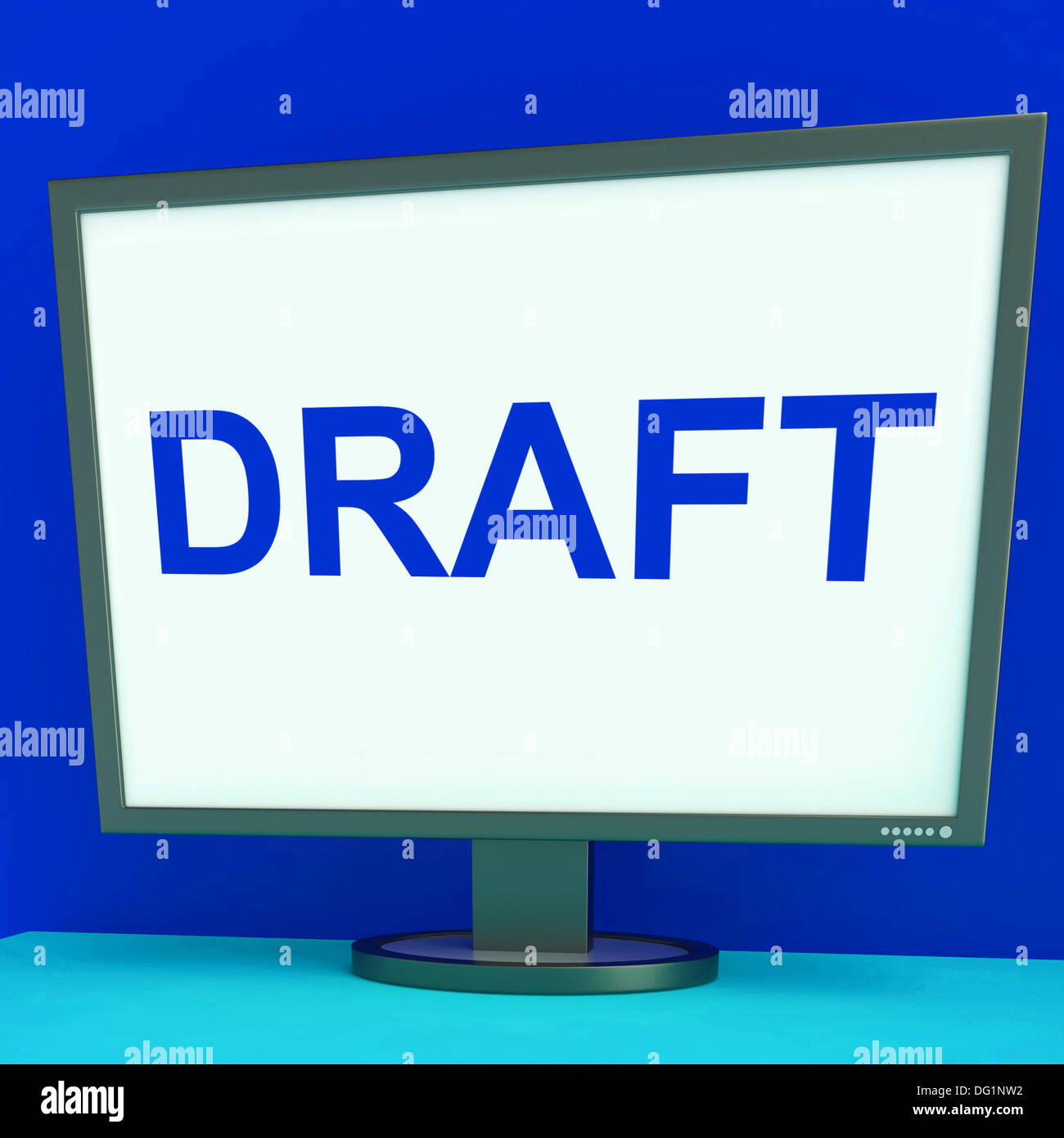 Draft Screen Showing Outline Documents Or Letter Online Stock Photo - Alamy