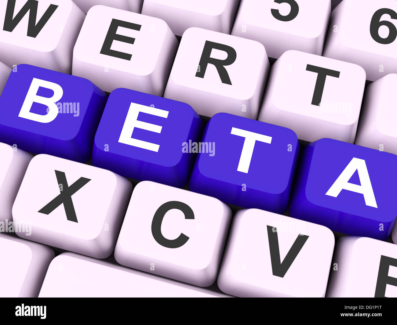 Beta Key Showing Development Or Test Version Stock Photo - Alamy