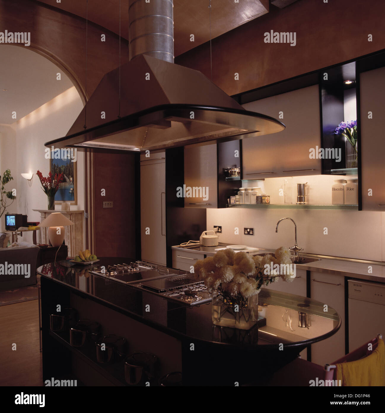 Kitchen island unit monochromatic hi-res stock photography and images ...