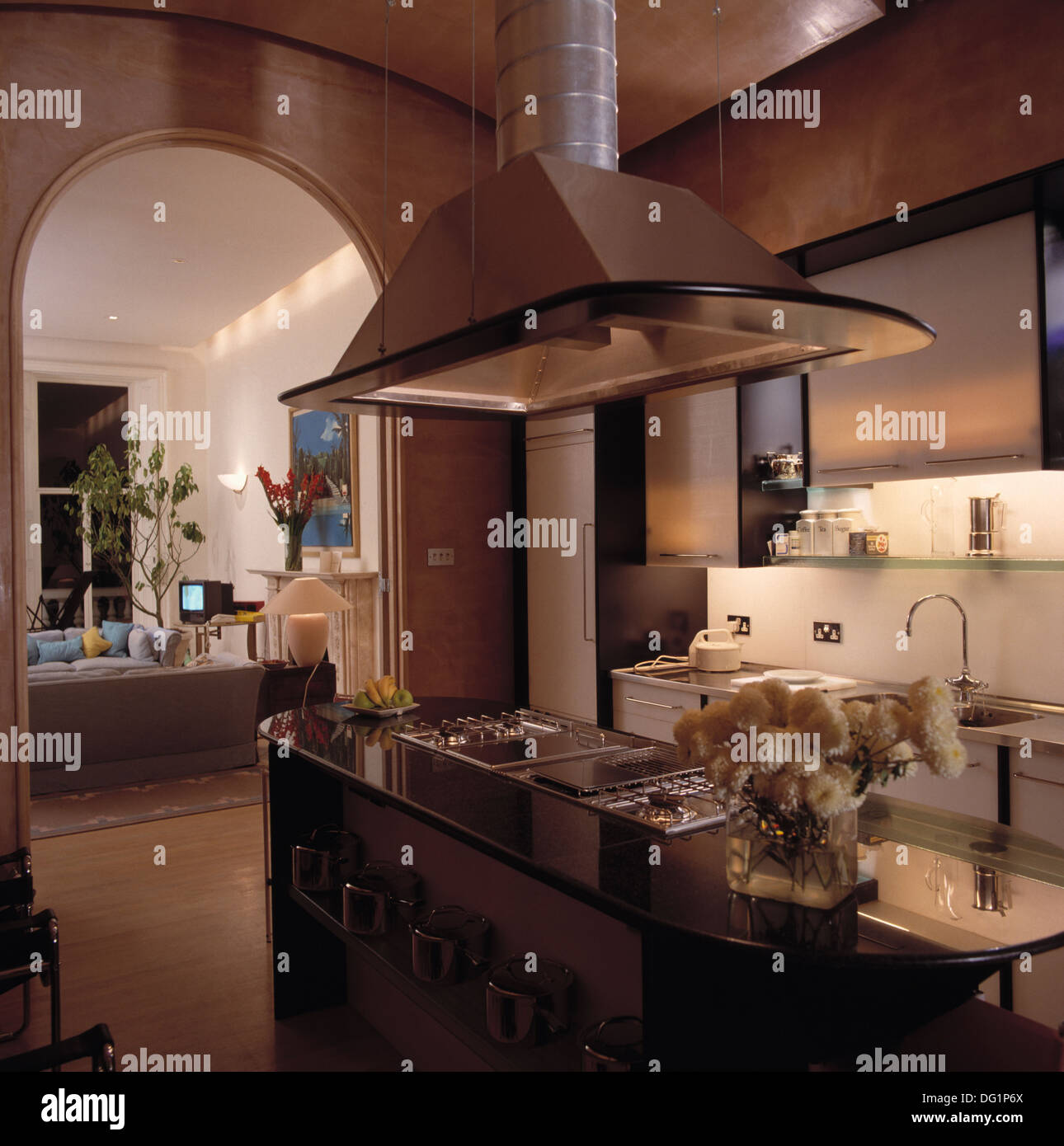 Extractor above island unit in hi-res stock photography and images - Alamy