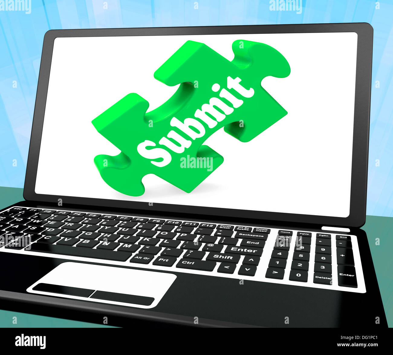 Submit Laptop Showing Online Submitting Submissions Or Applications ...